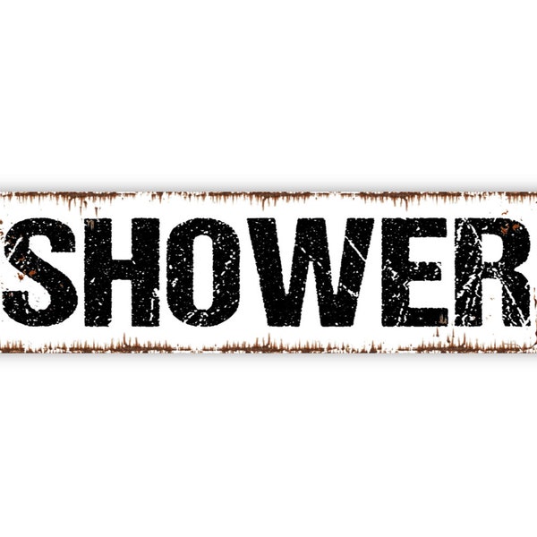 Bathroom Shower Sign - Etsy
