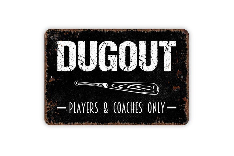 Dugout Players and Coaches Only Sign | Baseball Field Sign | Metal ...