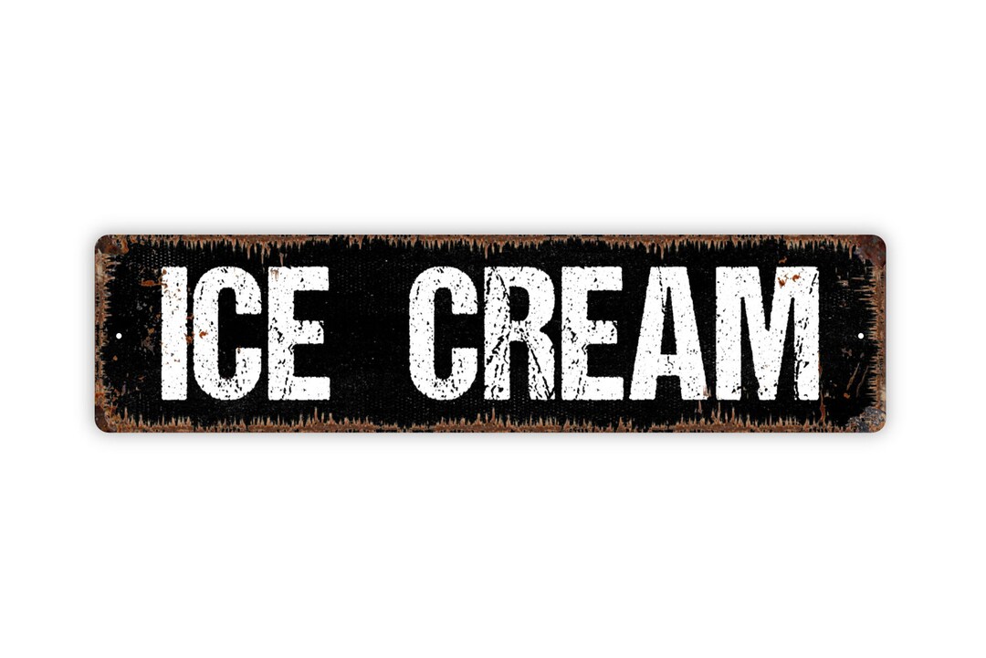 Ice Cream Metal Sign Sundae Milkshake Parlor Sweet Treats - Etsy