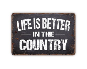 Country Metal Sign | Etsy