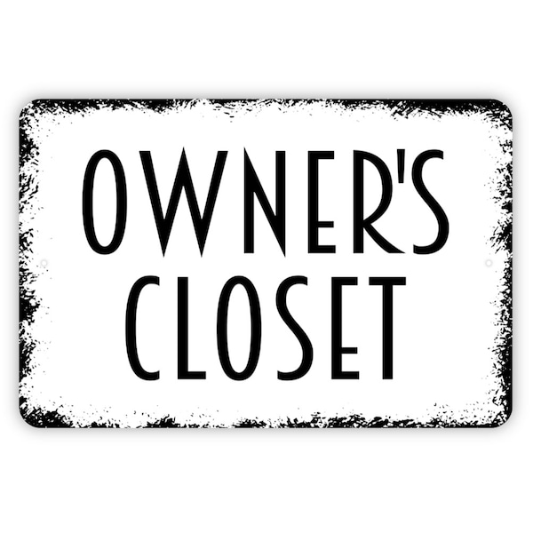 Owners Closet Sign - Etsy