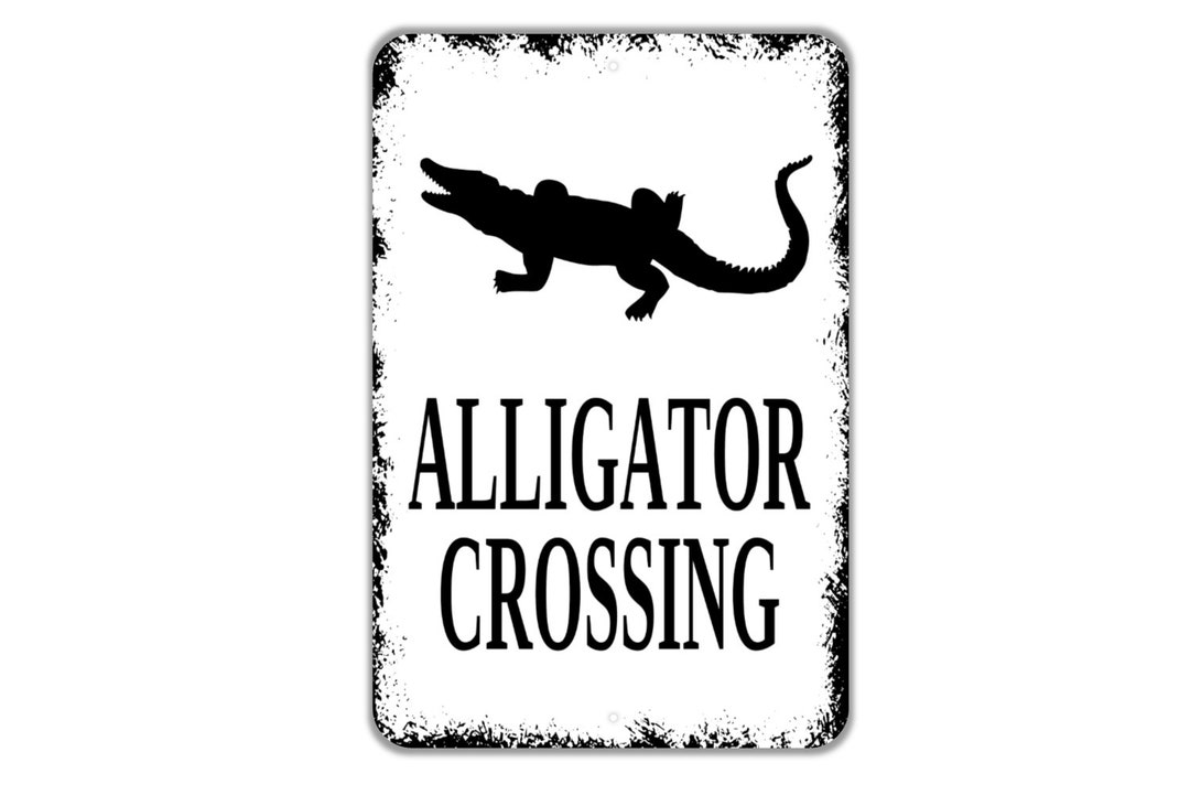 Alligator Crossing Sign - Gator Metal Wall Art - Indoor or Outdoor - Etsy