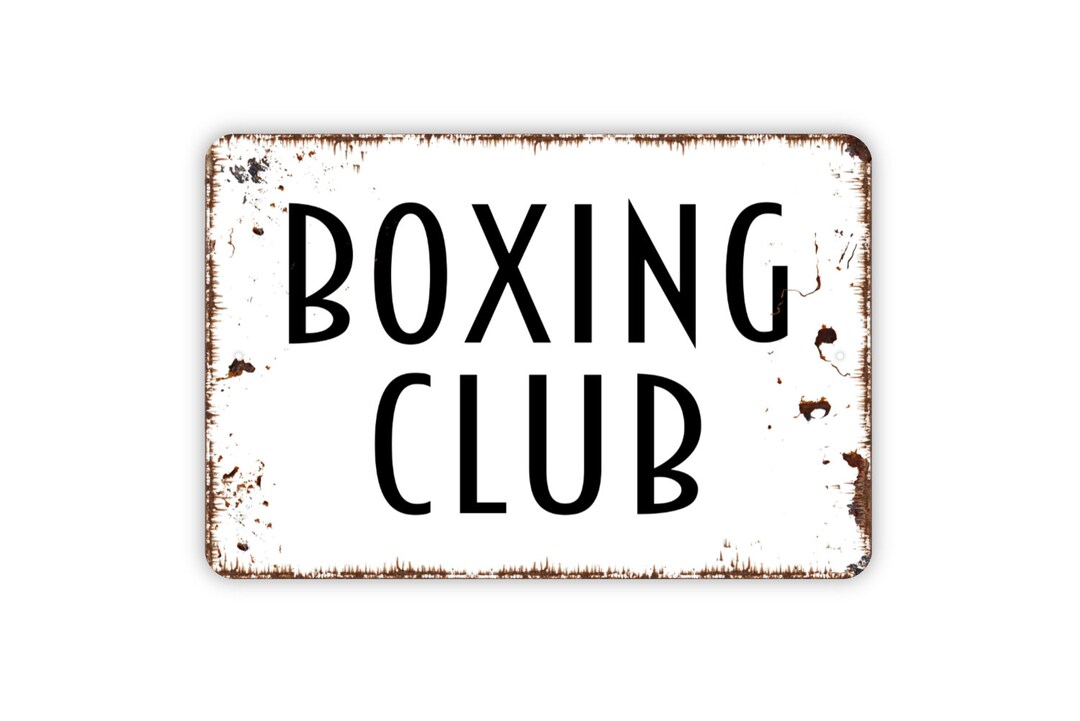 Boxing Club Sign, Metal Sign, Farmhouse Contemporary Modern Wall Metal ...