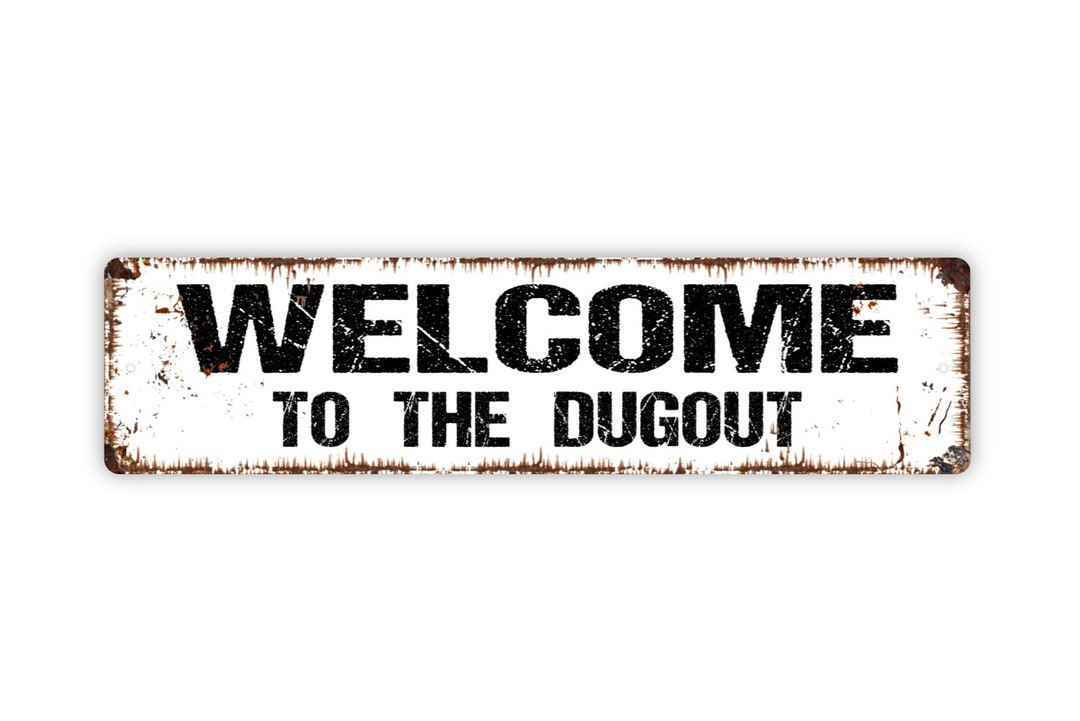 Welcome to the Dugout Sign Baseball Metal Sign Rustic Street - Etsy