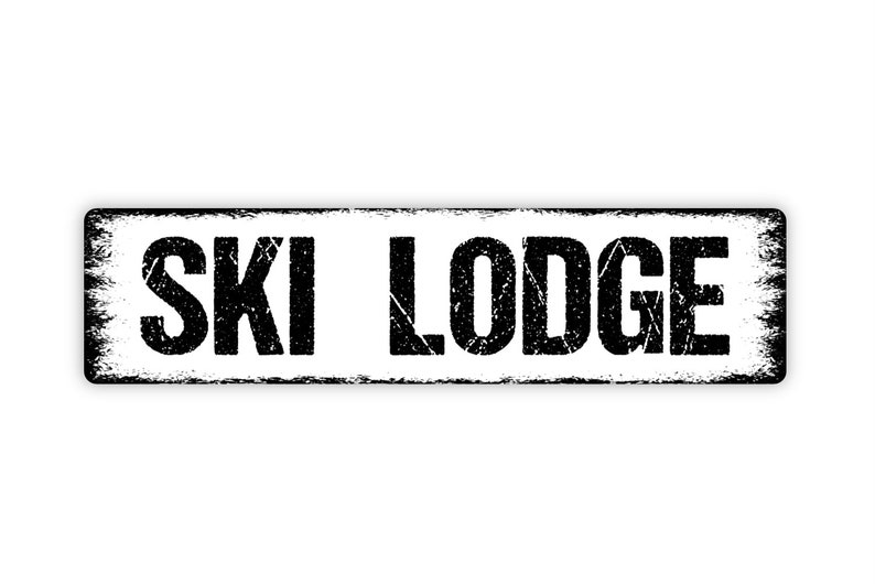 Ski Lodge Sign Welcome to Resort Skiing Mountains Rustic - Etsy