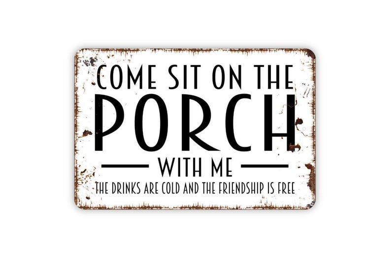 Come Sit on the Porch With Me Sign | Porch Wall Decor | Drinks Are Cold ...