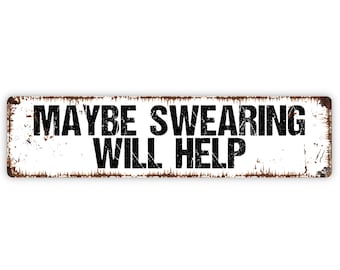Funny Swearing Sign - Etsy