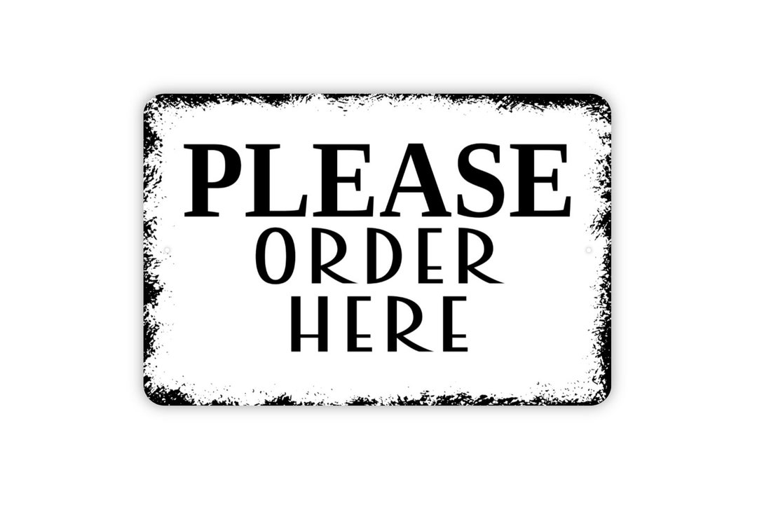 Please Order Here Sign - Place Order Food Take-out Food Truck Modern ...