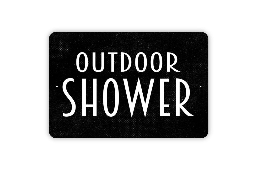 Outdoor Shower Sign - Swimming Pool Metal Indoor or Outdoor Wall Art - Etsy