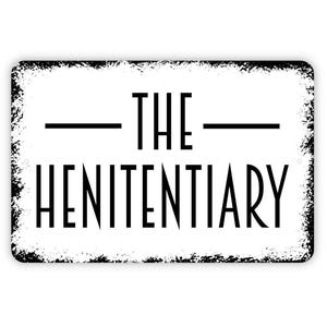The Henitentiary Sign - Funny Chicken Coop Metal Wall Art - Indoor or ...