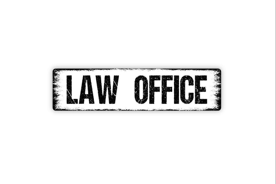 Law Office Sign | Professional Attorney Legal Office Decor | Metal Sign ...