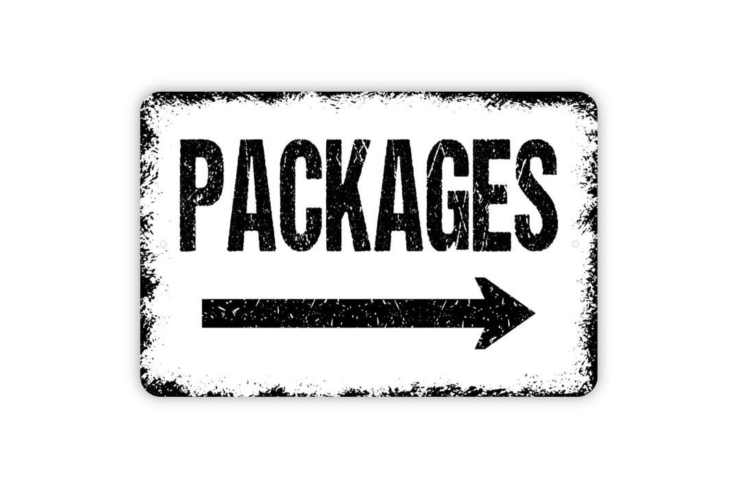 Packages Sign With Right or Left Arrow Direction - Etsy