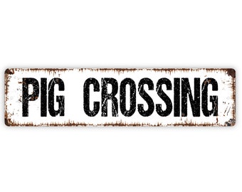 Pig Crossing Sign - Etsy
