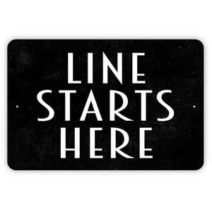 Line Starts Here Sign - Etsy