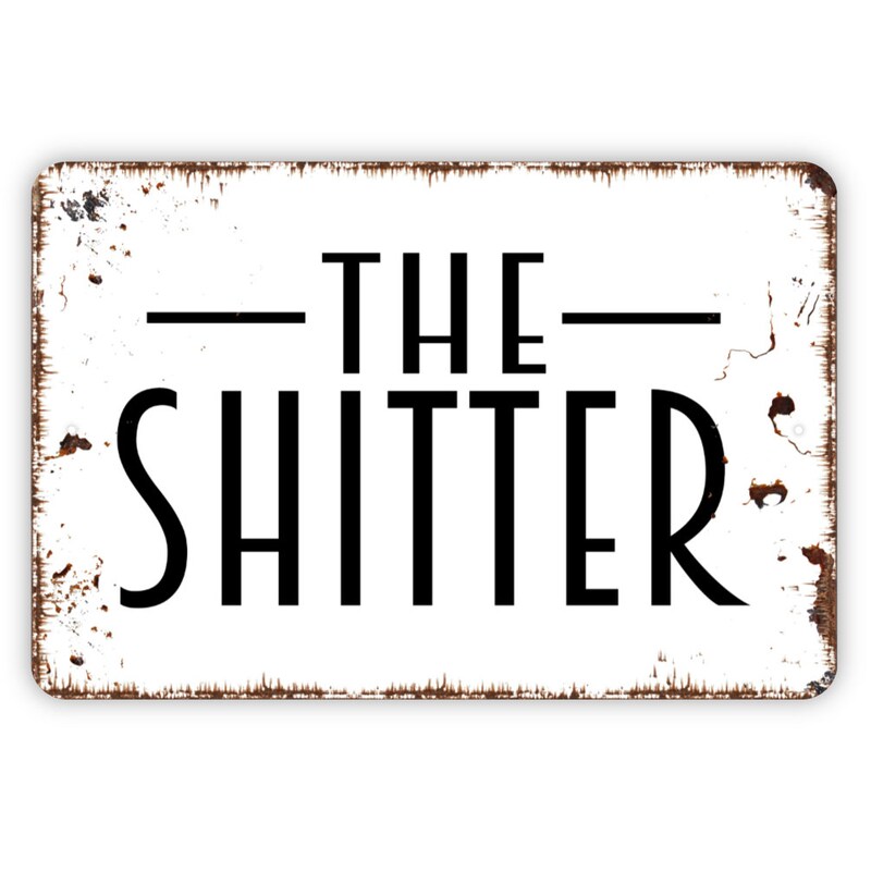 Shit Bathroom Sign - Etsy