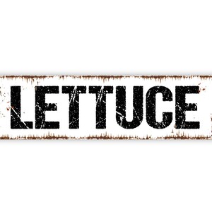 Lettuce Sign - Vegetables Garden Marker Produce Farmers Market Rustic ...