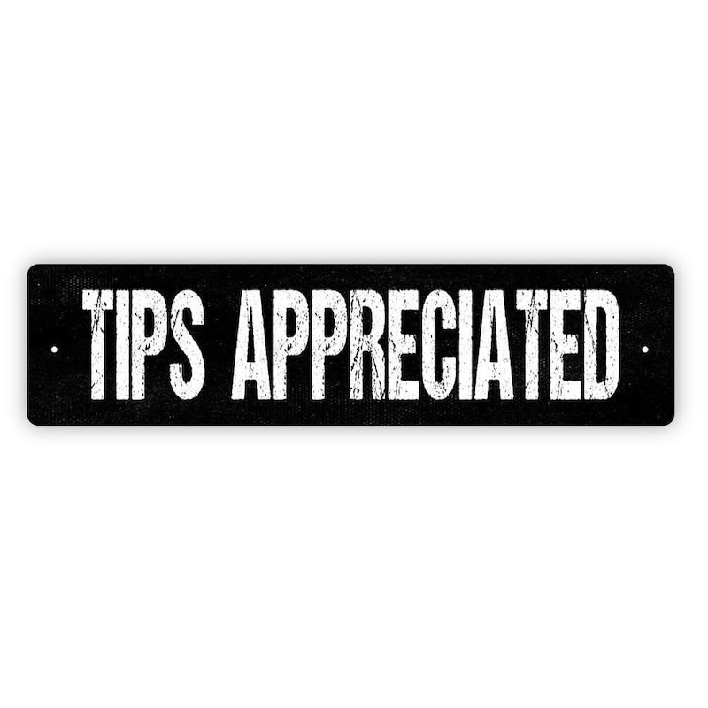 Tips Appreciated Sign - Etsy