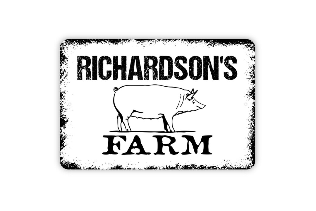Personalized Swine Pig Farm Sign - Custom Metal Wall Art - Etsy