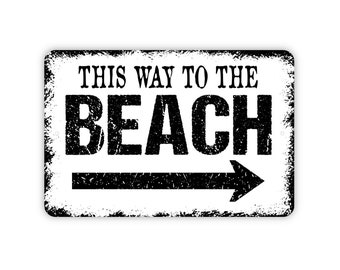 Cove Beach Sign Custom Beach Name This Way Arrow Sign Secret - Etsy
