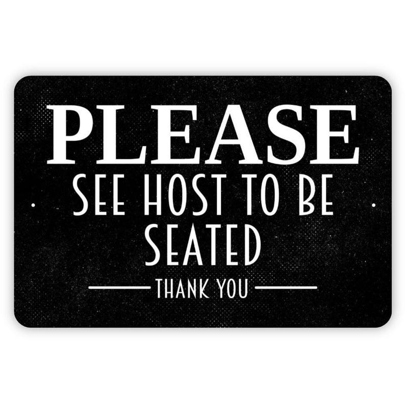 Please Wait to Be Seated Sign - Etsy
