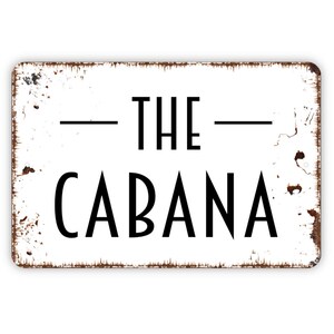The Cabana Sign - Metal Indoor or Outdoor Wall Art - Etsy