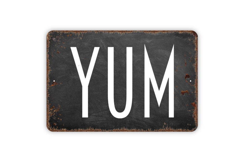 Yum Sign Metal Sign Farmhouse Contemporary Modern Wall Metal - Etsy