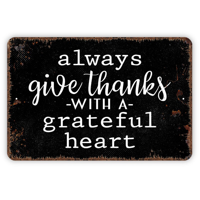 Always Give Thanks Sign - Etsy