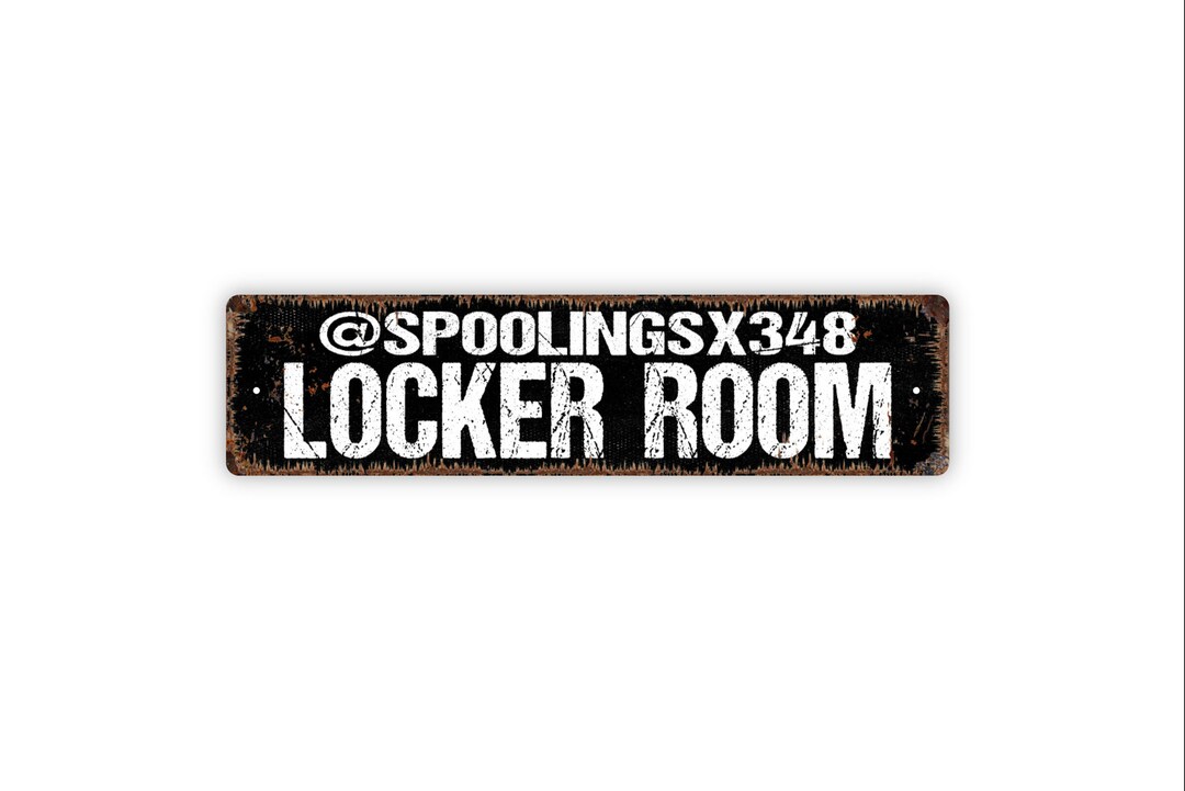 Personalized Locker Room Sign Custom Metal Sign Rustic - Etsy