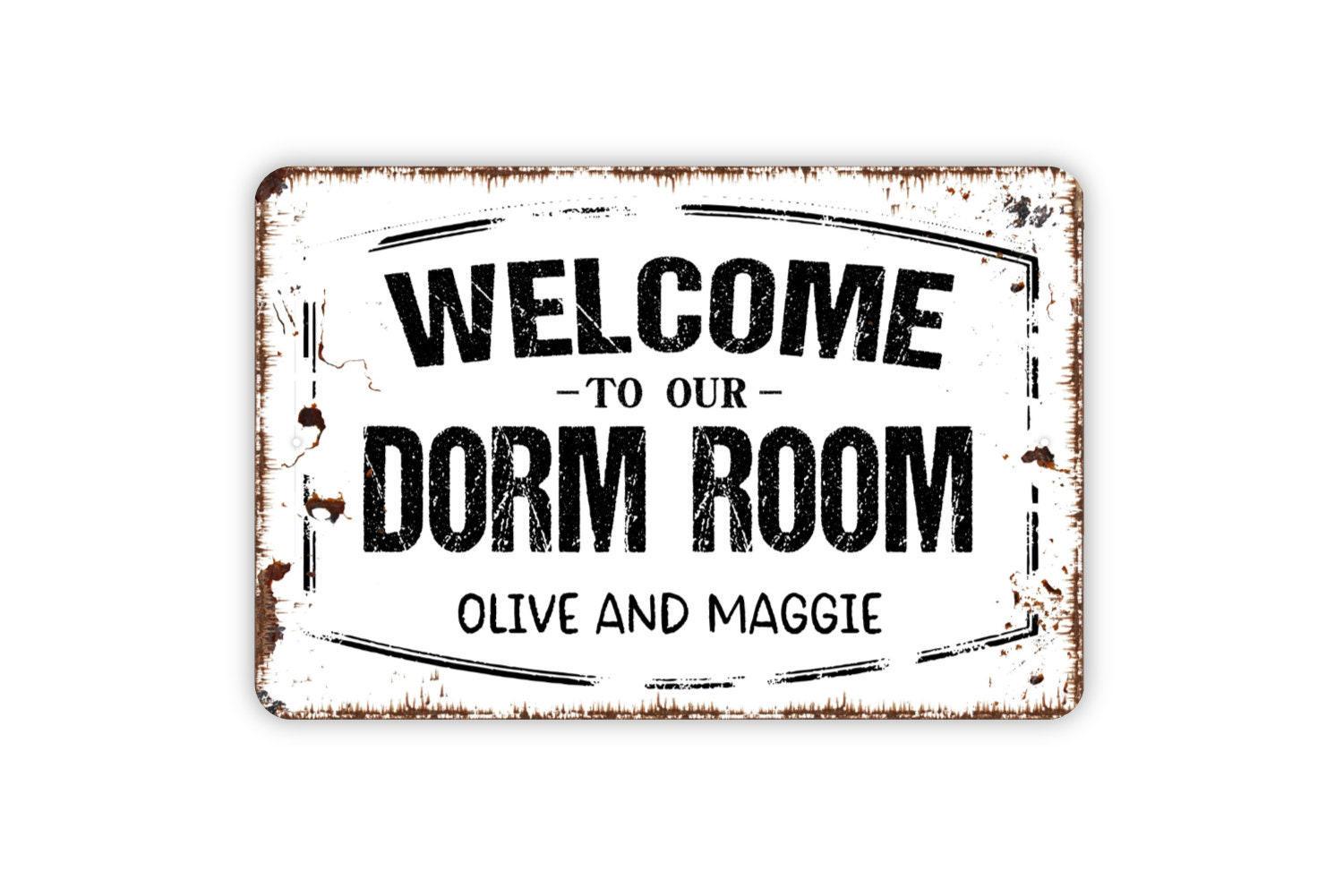Personalized Welcome to Our Dorm Room Sign | Custom College Student ...