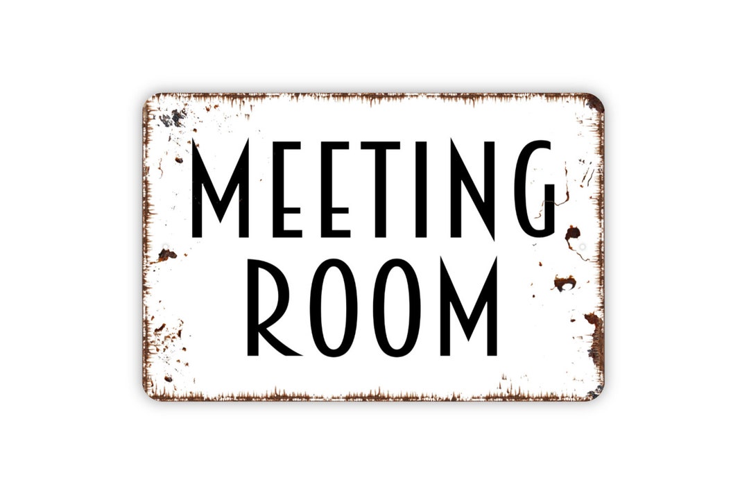 Meeting Room Sign, Metal Sign, Farmhouse Contemporary Modern Wall Metal ...