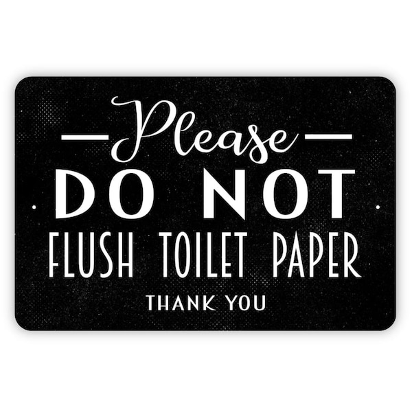 Do Not Put Toilet Paper in Toilet Sign - Etsy