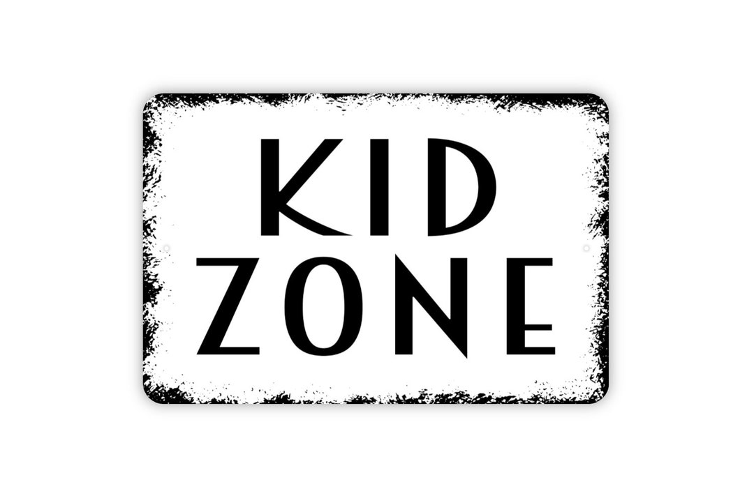 Kid Zone Sign - Metal Wall Art - Indoor or Outdoor - Etsy