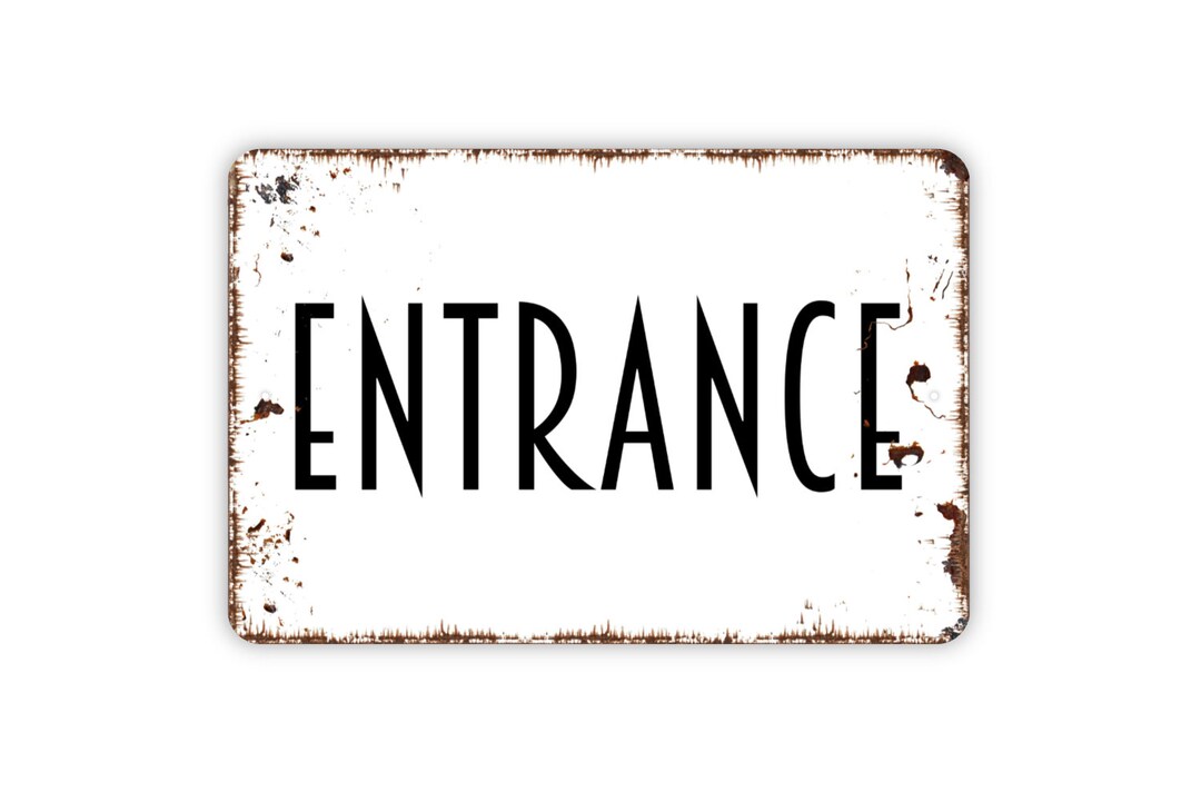 Entrance Sign, Metal Sign, Farmhouse Contemporary Modern Wall Metal ...