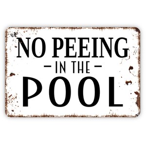 No Peeing in Pool - Etsy
