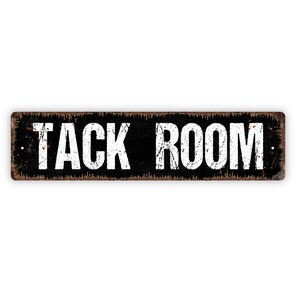 Tack Room Sign - Horse Ranch Farm Rustic Metal Street Sign or Door Name ...