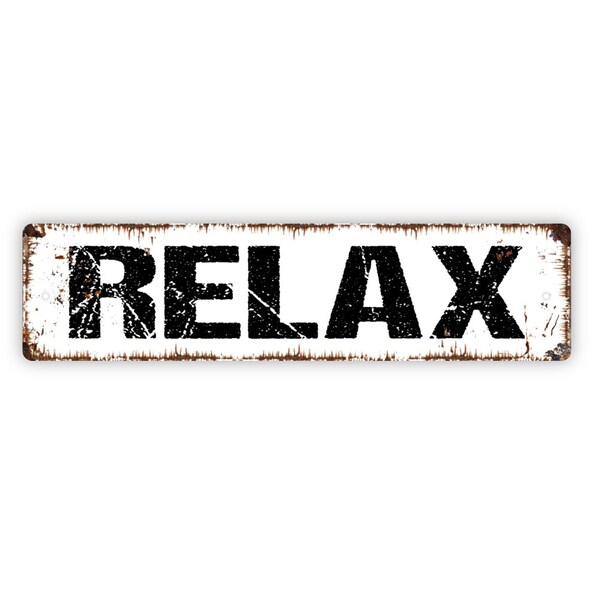 Relax Sign - Etsy