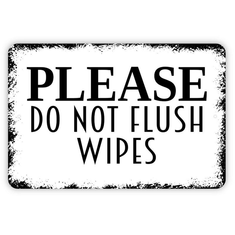 Do Not Flush Wipes Sign - Etsy