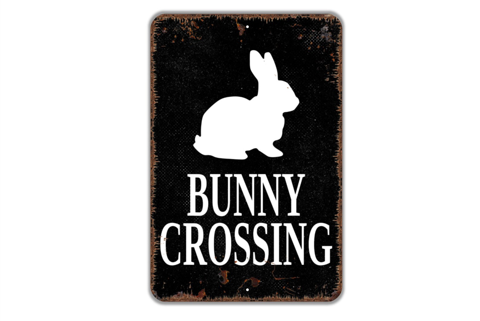 Bunny Crossing Sign Rabbit Metal Wall Art Indoor or - Etsy