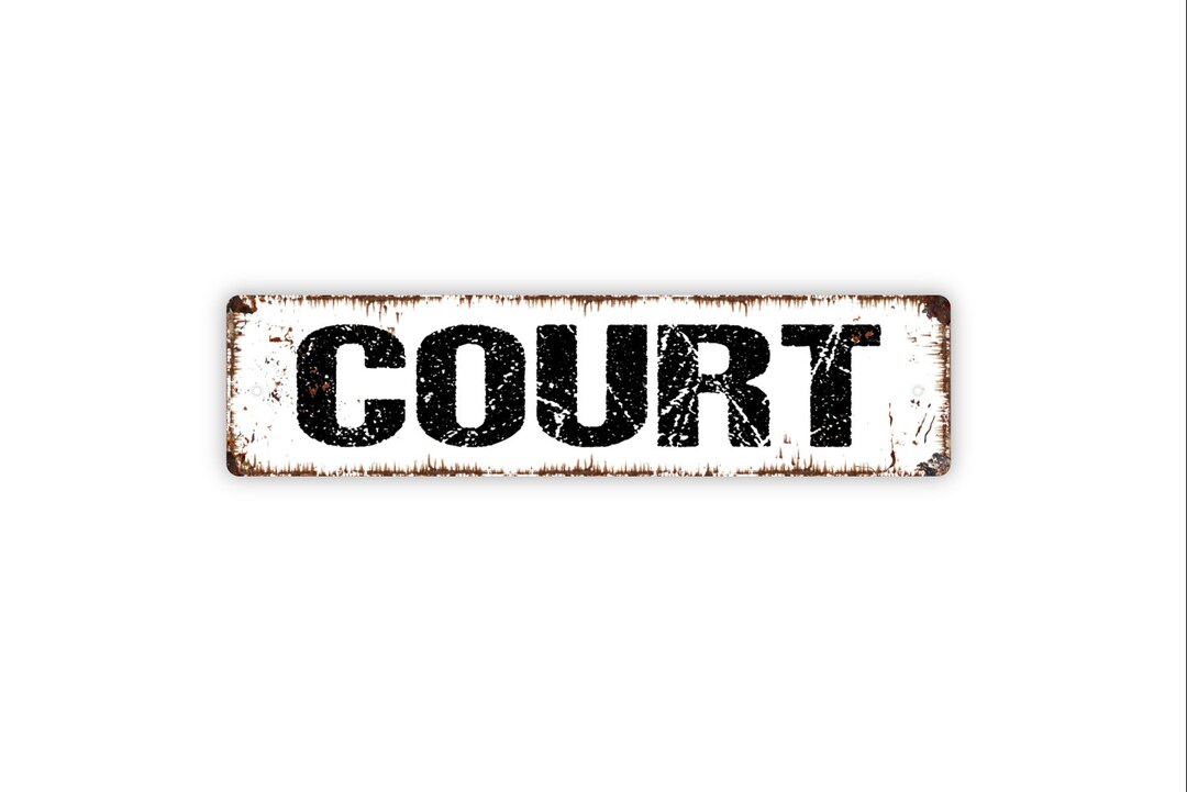 Court Metal Sign - Basketball Tennis Pickleball Sports Arena Play ...