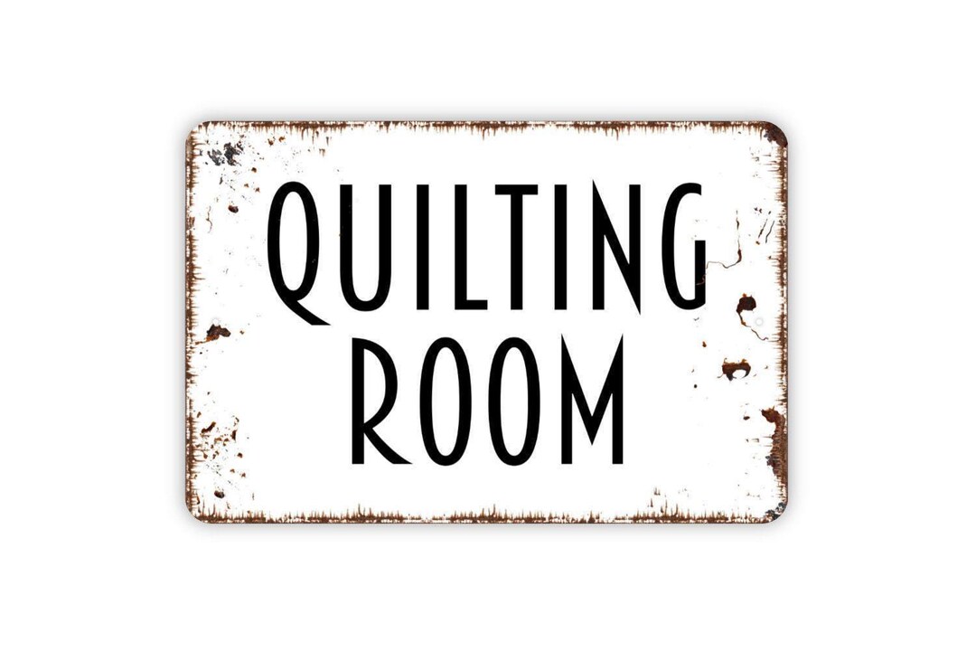 Quilting Room Sign Metal or Canvas | Sewing Room Decor | Quilter Gift ...