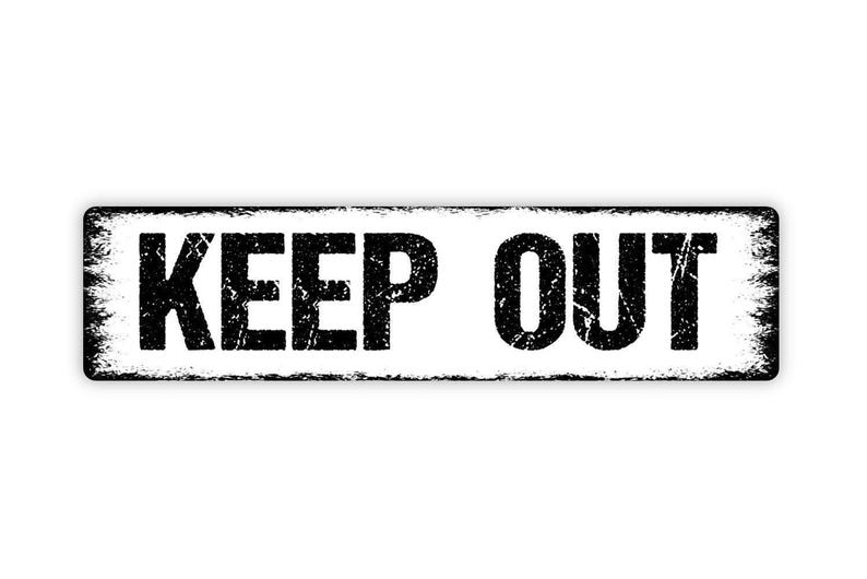 Keep Out Sign | Metal Warning Wall Decor for Gate, Fence, Door ...