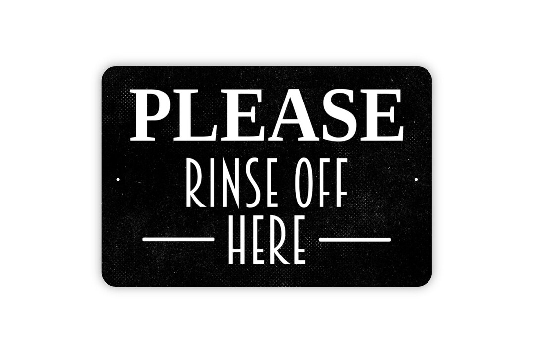 Please Rinse off Here Sign - Beach Sand Swimming Pool Hot Tub Spa Metal ...