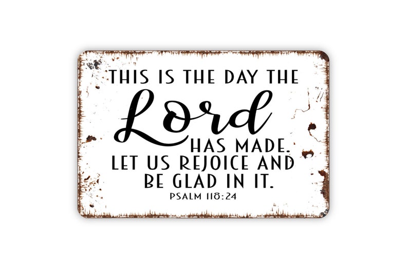This Is The Day The Lord Has Made Sign Bible Verse Christian | Etsy