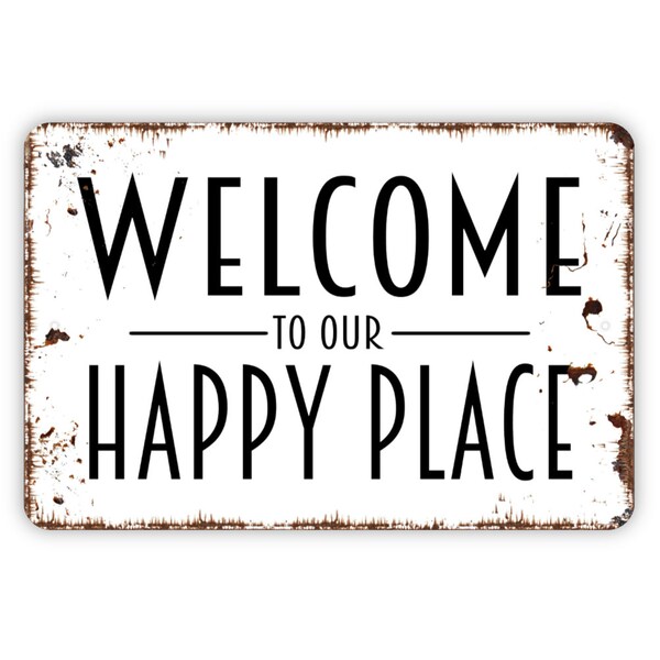 Happy Place Sign - Etsy