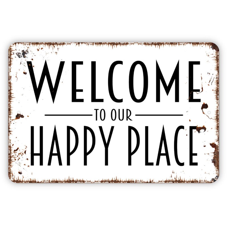 Our Happy Place Sign - Etsy