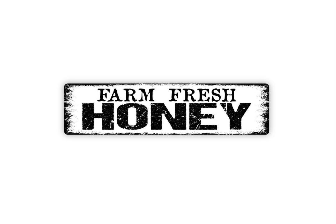Farm Fresh Honey Sign - Beekeeper Beehive Bumble Bee Garden Farmers ...