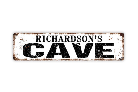 Personalized Cave Sign Custom Metal Sign Rustic Street Sign - Etsy