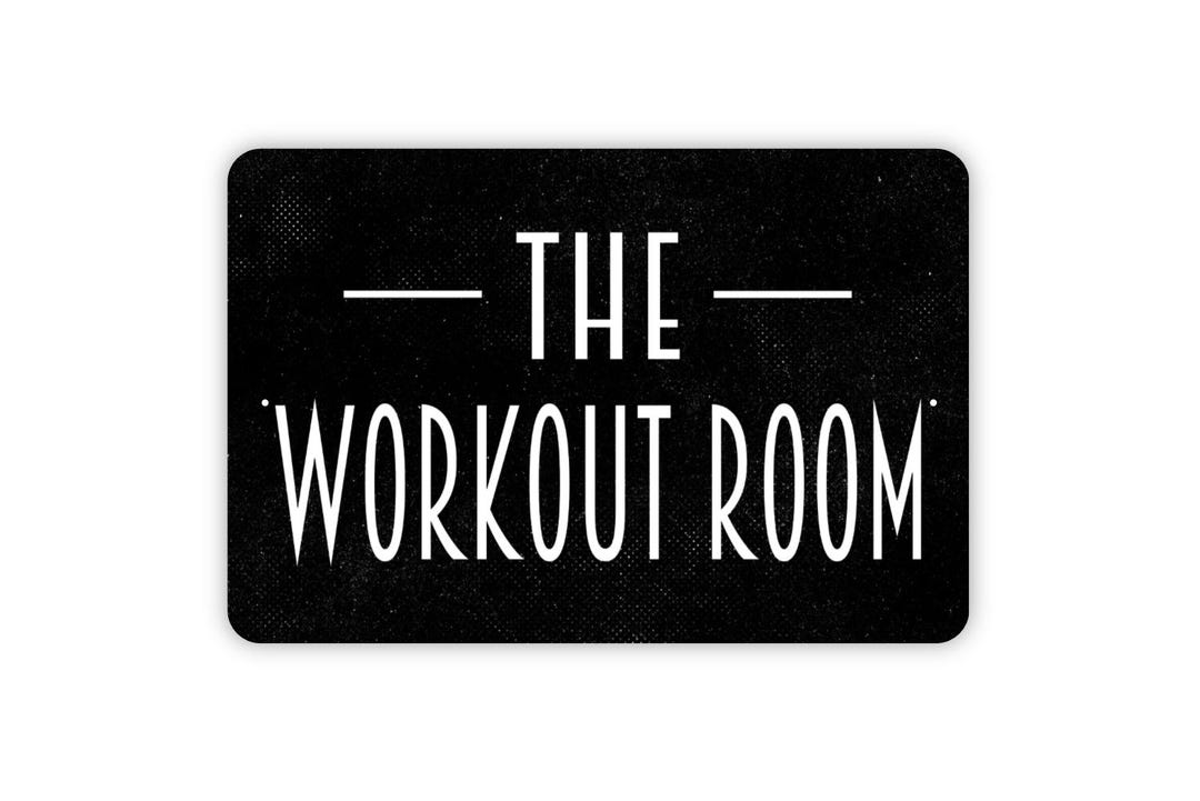 The Workout Room Sign - Home Fitness Gym Metal Wall Art - Etsy