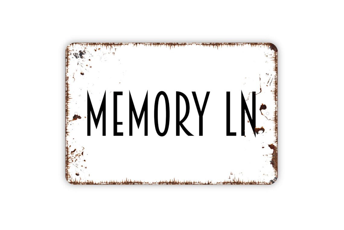 Memory Lane Sign Family Photo Metal Wall Art - Etsy
