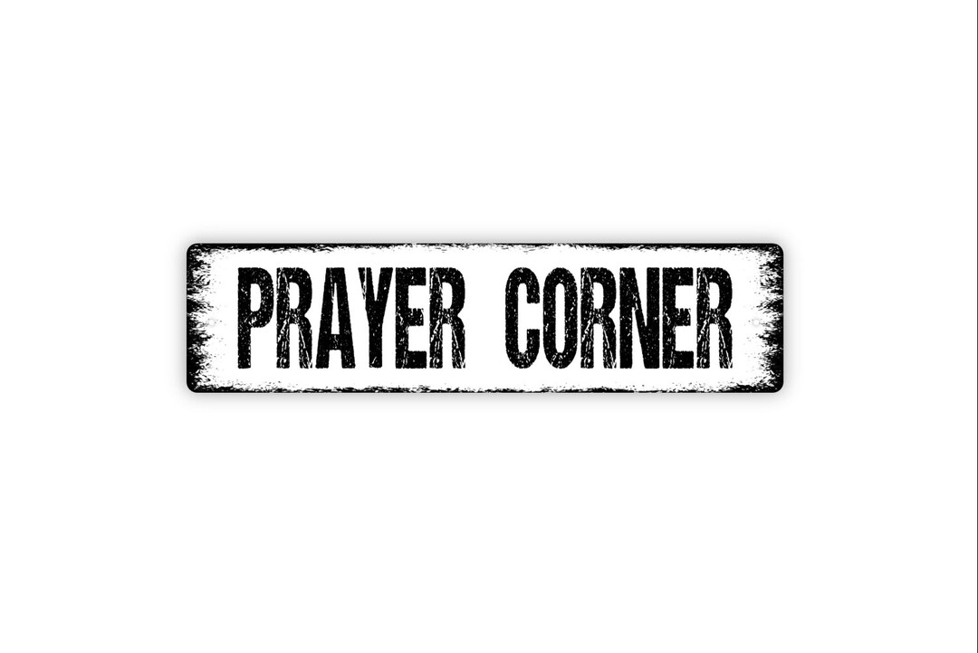 Prayer Corner Sign - War Room Rustic Metal Street Sign or Door Name ...